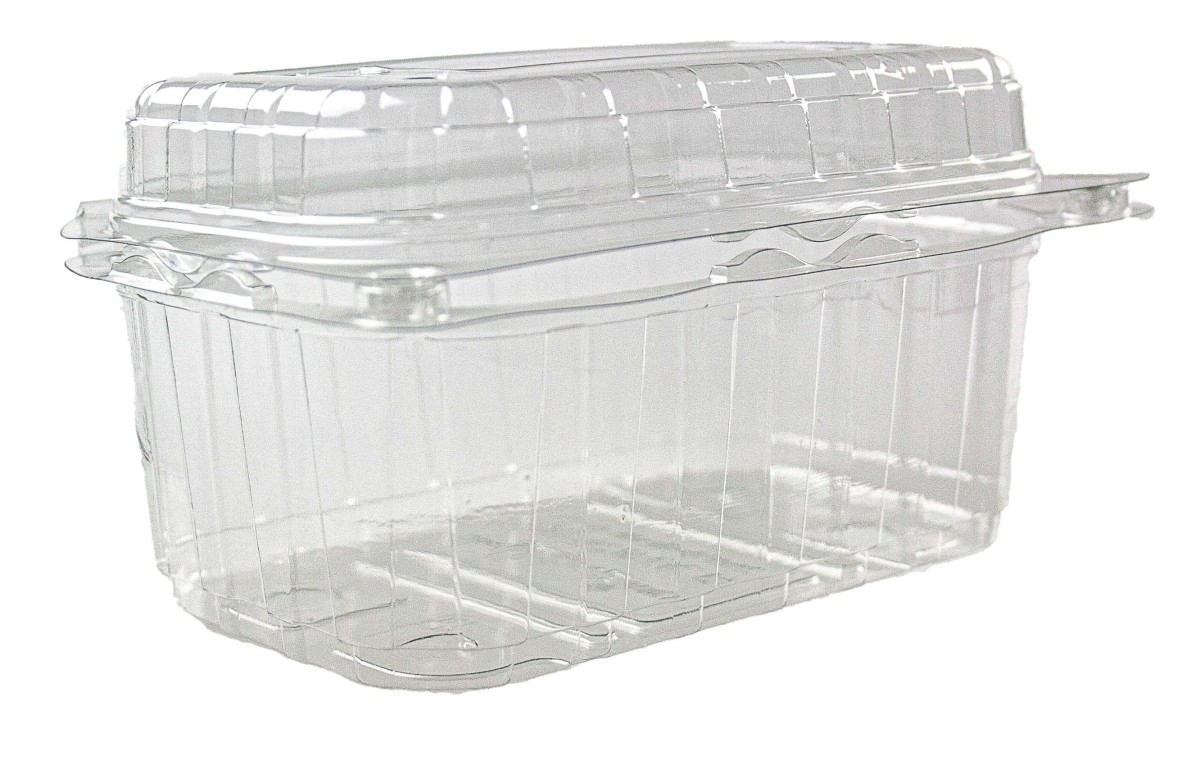 Clamshell PET, 500gr, vaste deksel, geperforeerd, transparant | ATA PACK